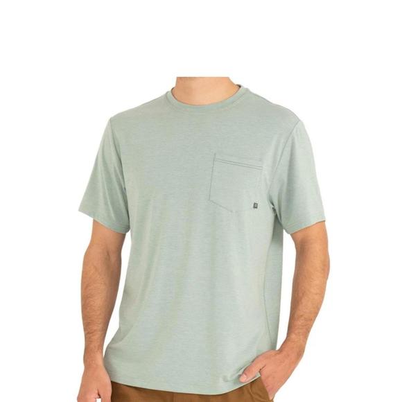 FREE FLY | Shirts | New Free Fly Mens Bamboo Flex Pocket Tee In Heather ...